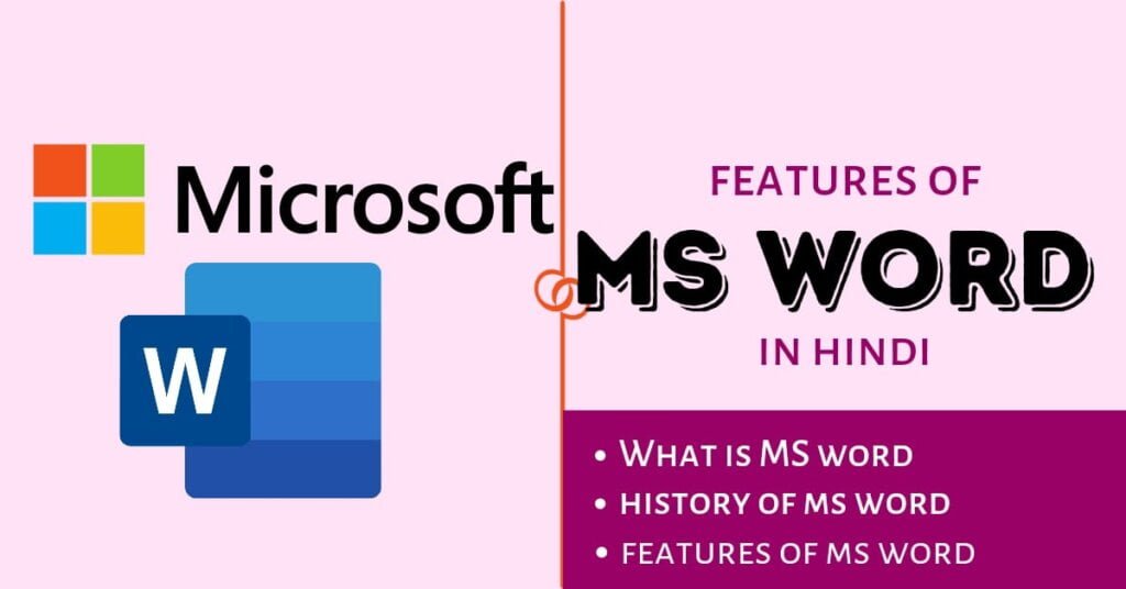 Features Of MS Word MS Word Features COMPUTER SHIKSHA