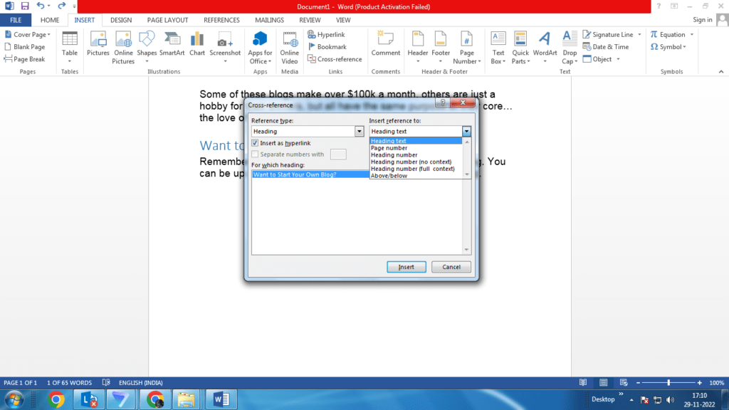 What Is Cross Reference In Ms Word - Printable Templates